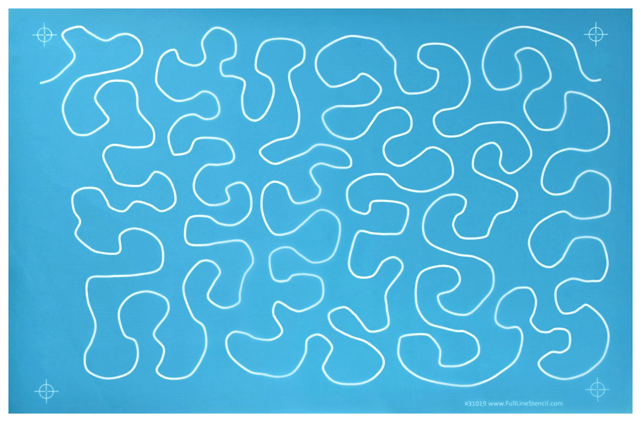 Full Line Stencil 3-Pack Edge to Edge - Cloudy Skies, Large Stipple Meander, & I Love It - Continuous Line Templates for Free Motion Quilting, Domestic Machine, Hand, Long-Arm Quilting