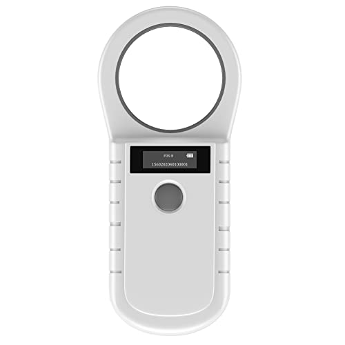 Alacrity Bluetooth Animal Microchip Tag Reader Scanner Wireless RFID Animal Handheld Reader Pet ID Scanner Rechargeable Animal Chip Scanner Pet Tag Scanner FDX-B(ISO 11784/11785) ID64 RFID