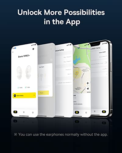 Baseus Wireless Earbuds, 50 Hrs Playback Bluetooth 5.3 Anti-Loss Bluetooth Headphones LED Power Display 60ms Low-Latency Fast-Charging in-Ear Earphone for iPhone and Android (Bowie WM02+)