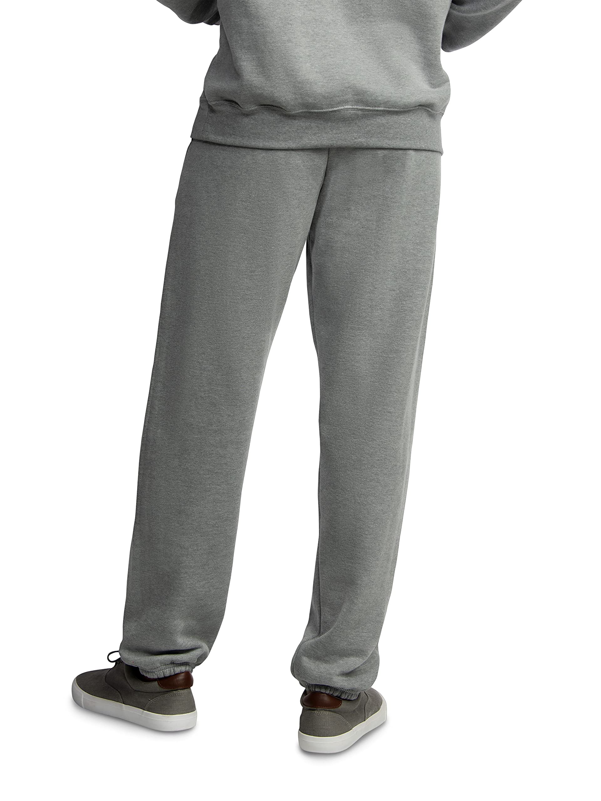 Fruit Of The Loom Mens Eversoft Fleece Elastic Bottom With Pockets, Relaxed Fit, Moisture Wicking, Breathable Sweatpants, Grey Heather, X-Large US