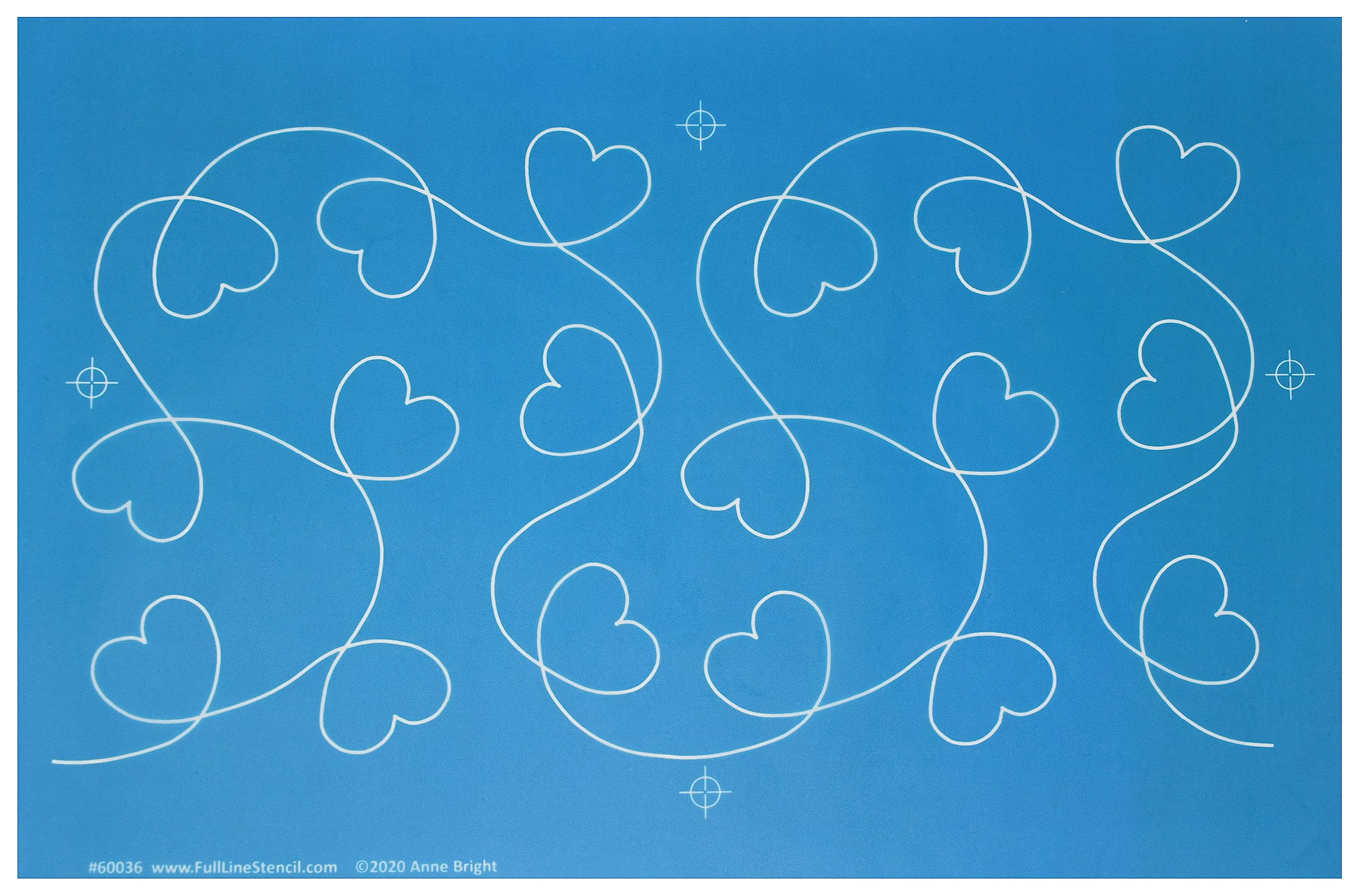 Full Line Stencil 3-Pack Edge to Edge - Cloudy Skies, Large Stipple Meander, & I Love It - Continuous Line Templates for Free Motion Quilting, Domestic Machine, Hand, Long-Arm Quilting