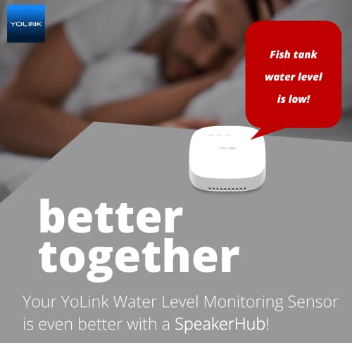 YoLink Water Leak Sensor 2,1/4 Mile World's Longest Range Smart Home Water Leak Sensor,Water Leak Detector with Built-in Siren Up to 105dB,Works with Alexa and IFTTT-YoLink Hub Required,YS7904-UC