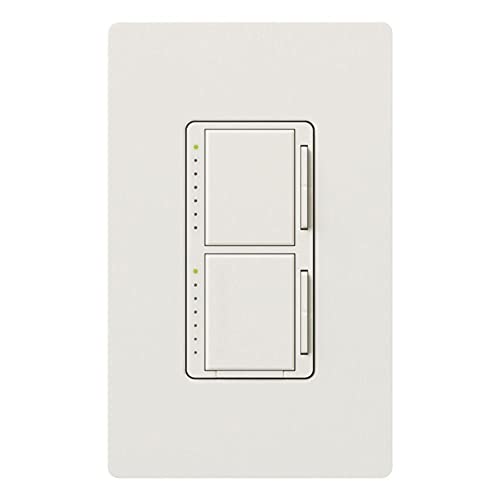 Lutron Maestro Dual Digital Dimmer Switch for Incandescent Bulbs, 300-Watt/Single-Pole, MA-L3L3-WH, White