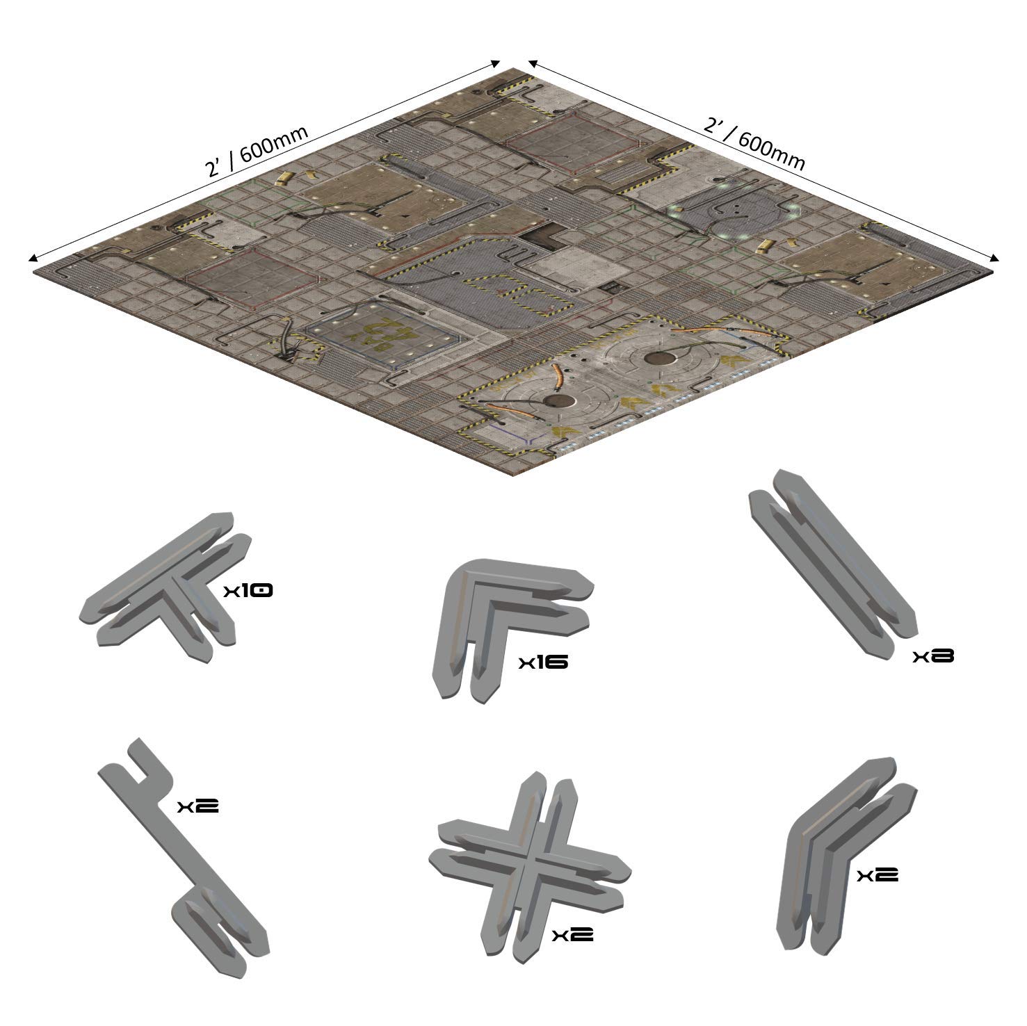 Battle Systems Sci-fi Terrain Cyberpunk Core Set - 28-35mm RPG/Wargames / 40k Necromunda Card Scenery