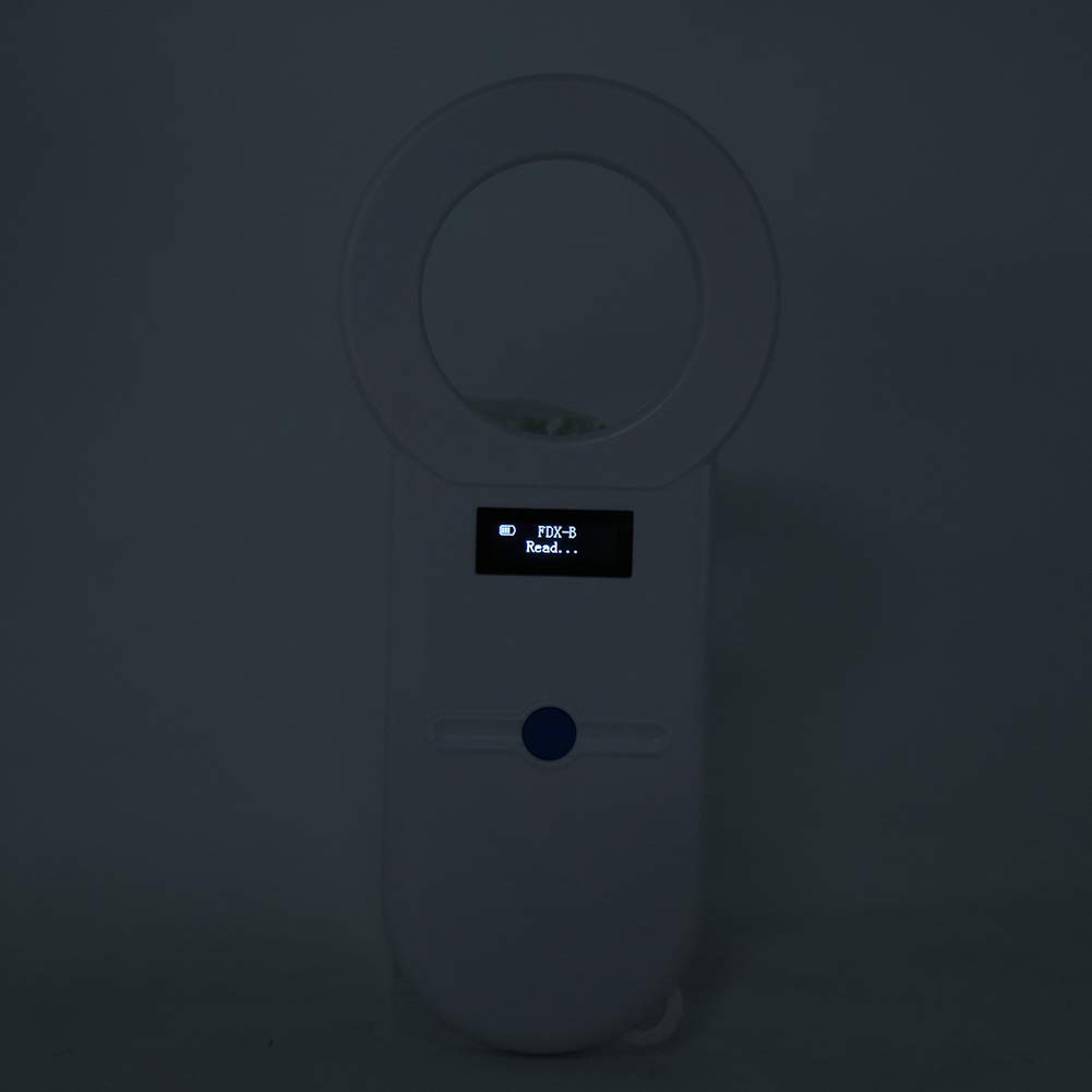 Pet Microchip Scanner, 134.2kHz Pet ID Scanner, Rechargeable Pet Tag Scanner IOS11784/IOS11785/FDX‑B, Universal RFID Animal Handheld Reader with OLED Display for Animal/Pets/Dogs/Cats/Pigs