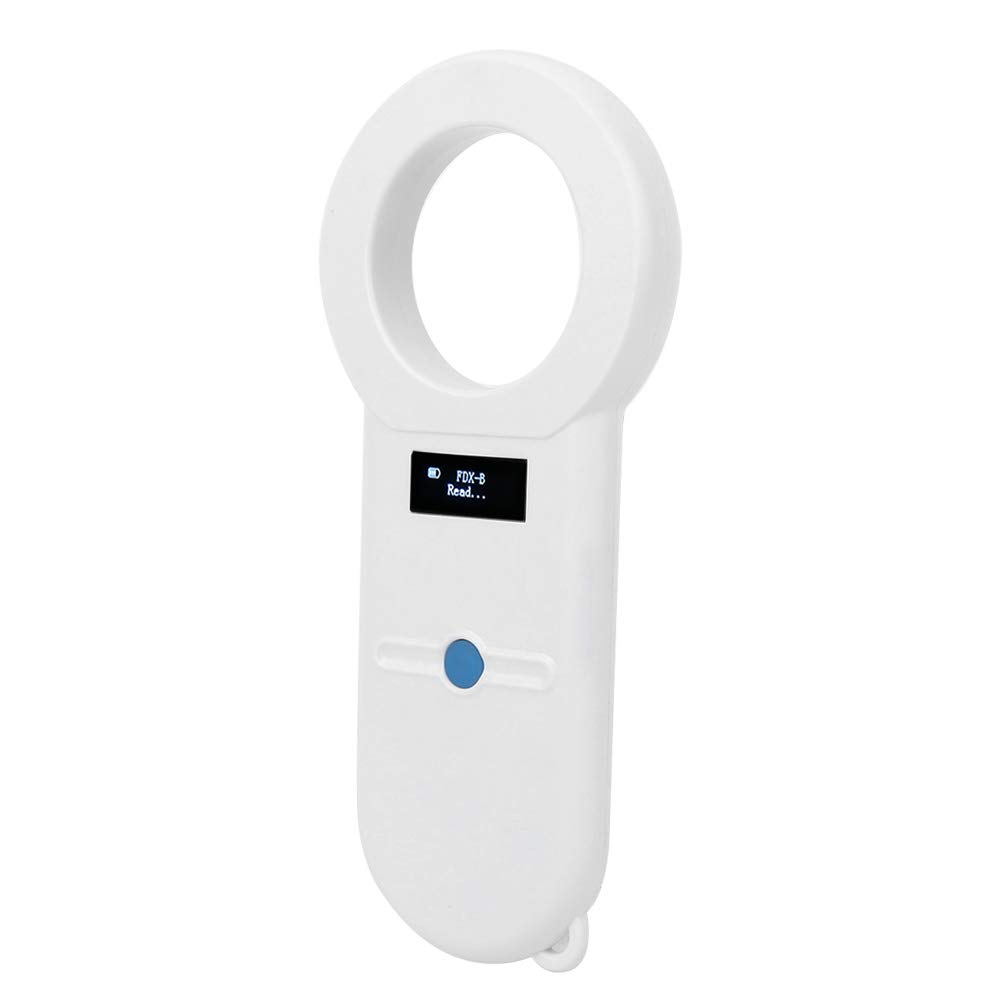 Pet Microchip Scanner, 134.2kHz Pet ID Scanner, Rechargeable Pet Tag Scanner IOS11784/IOS11785/FDX‑B, Universal RFID Animal Handheld Reader with OLED Display for Animal/Pets/Dogs/Cats/Pigs