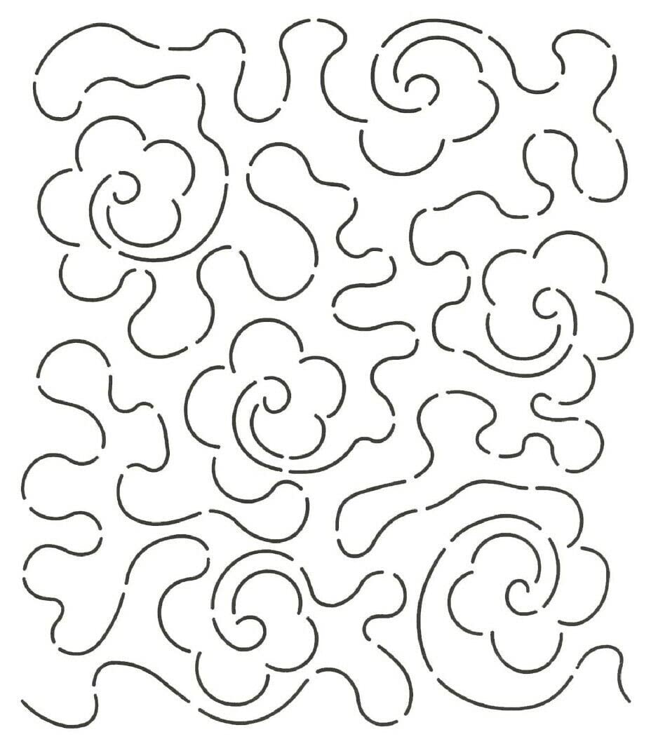 Quilting Stencils for Machine and Hand Quilting - 2 Quilting Stencils for Background Patterns - Rose Stipple, Heart Stipple Plastic Quilt Stencil Set with Guide