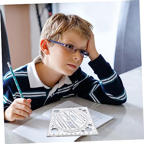 3 Pcs Drawing Millions of Feet Patchwork Ruler Circle Stencil Interior Design Ruler Clear Quilters Ruler Quilting Stencils Geometric Drawings Templates Plastic Plotter Round Child