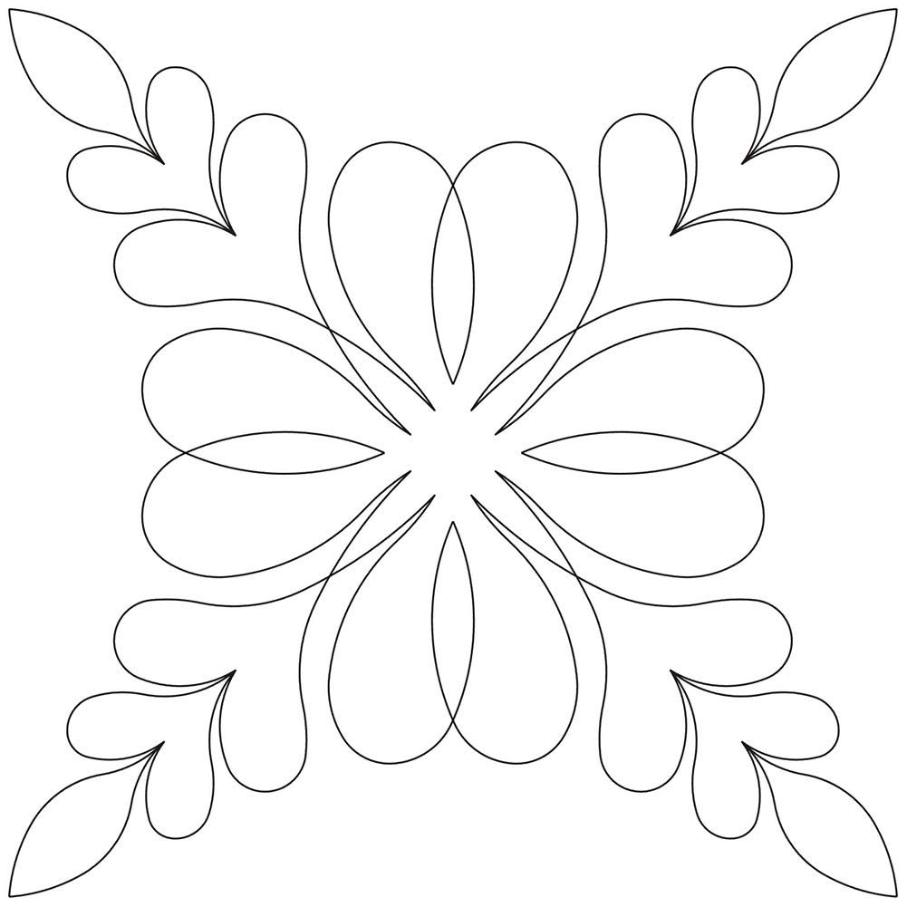Quilting Stencils for Machine and Hand Quilting - Set of 2 Reusable Feather, Hearts and Triangular Designs Plastic Quilt Stencil for Borders, Background, Block Patterns with Guide