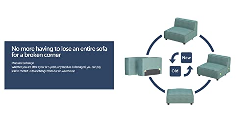 LLappuil Modern Modular Sectional Sofa Set, Low Back Minimalist Style Couch with Ottoman and Chaise Lounge, Soft Fabric 14 Seater Oversized 130.6" Sofa for Living Room, Dark Grey