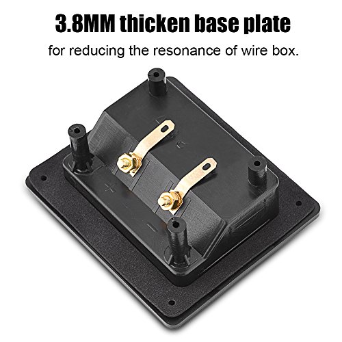Speaker Terminal Box, DIY 2-Way Speaker Binding Post Terminal Cable Connector Box Subwoofer Plug Acoustic Components