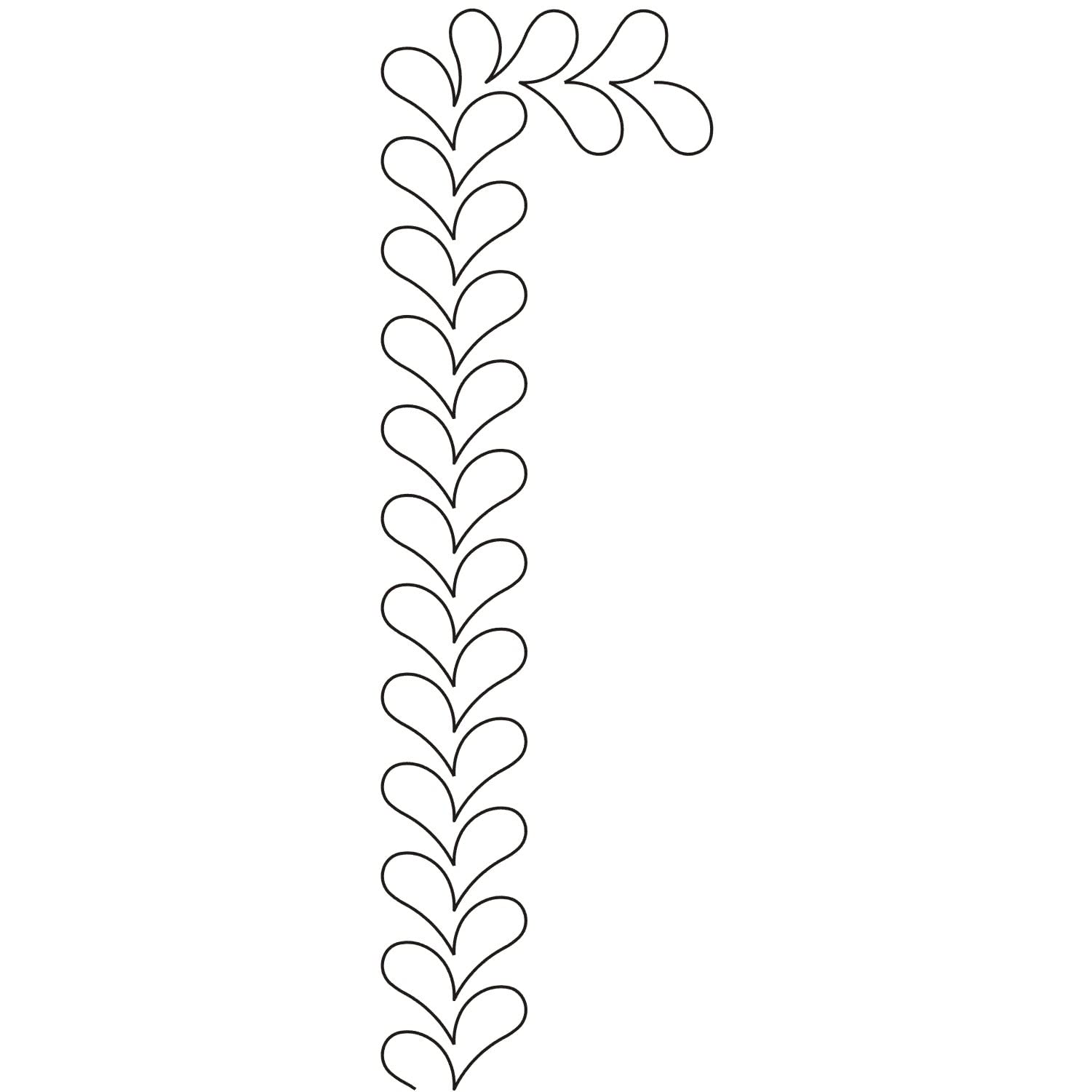 Quilting Stencils for Machine and Hand Quilting - 2 Quilting Stencils for Block, Border Patterns - Feather Block, Chaparral Border Plastic Quilt Stencil Set with Guide