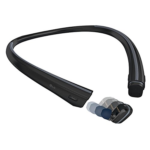 LG TONE FREE HBS-F110 Wireless Bluetooth Earbuds with Charging Neckband – Black