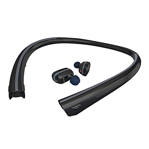 LG TONE FREE HBS-F110 Wireless Bluetooth Earbuds with Charging Neckband – Black