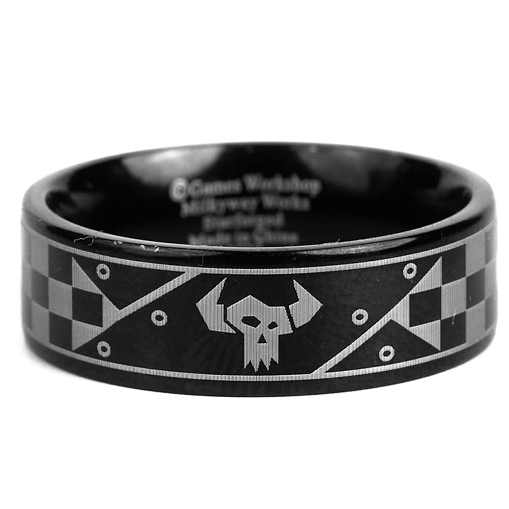 Starforged Warhammer 40K Orks & Fenrisian wolves Leagues of Votann Alloy Men's Ring Orks-9