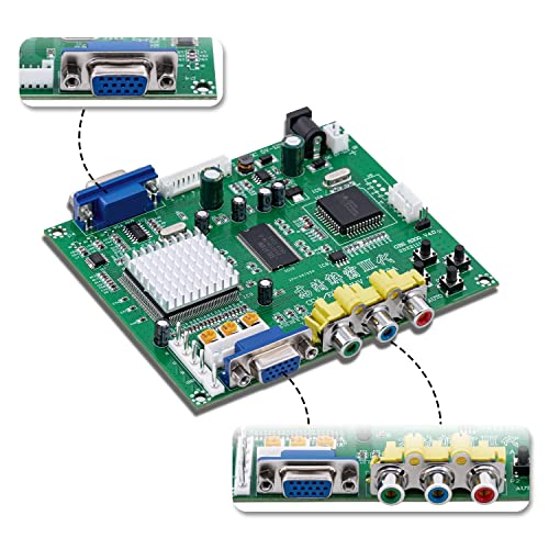 Mcbazel Arcade Game RGB/CGA/EGA to VGA HD Game Video Output Converter Board for Arcade Game Monitor to CRT LCD PDP Projector