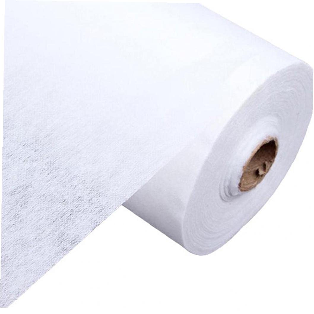 TOSSPER 1pc Ironing Fusible Interface Fabric Single-Sided Lining Ironing Patchwork White 100cm
