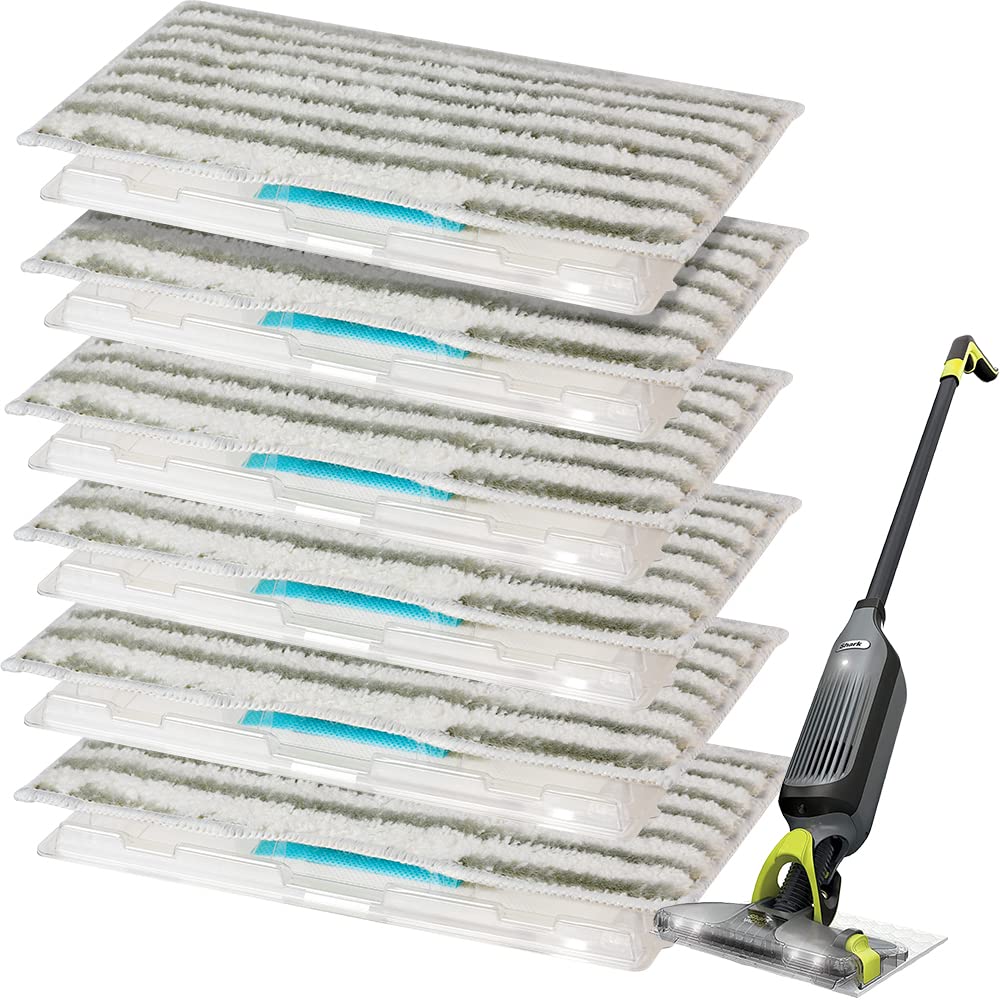 GVMM Reusable Mop Pad Refills for Shark Vacmop Replacement Pads Include Shark VACMOP VM252 VM250 VM200 VM190, Vacuum Mop Pad Refills (6 Packs)