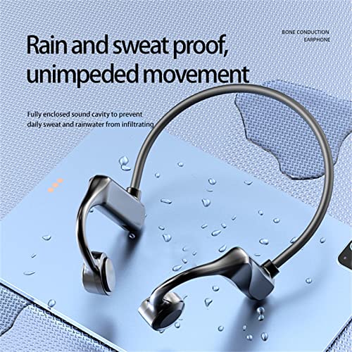 Gspmoly K69 Open-Ear Bluetooth Bone Conduction Sport Headphones, Fashion Sweat Resistant Wireless Sturdy Earphones Earbuds Headset for Workouts & Running with Deep Base, Gifts for Father