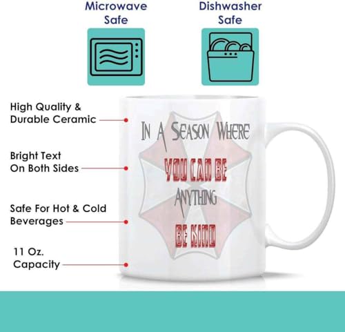 Christmas - Be Kind Quote Gift Idea for Sister on Father's Day - Grey Multicolor Unisex Sweat 11 Oz White Ceramic Coffee Mug