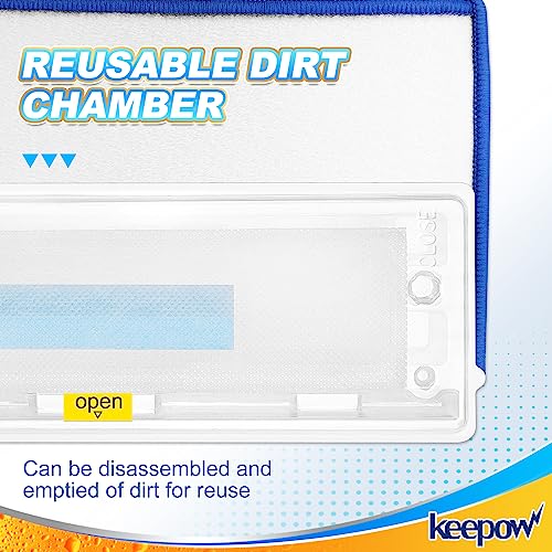KEEPOW 12 Pack Reusable Mop Pads Refills for Shark Vacmop Replacement Pads Compare to Shark Vacmop Disposable Hard Floor Pads