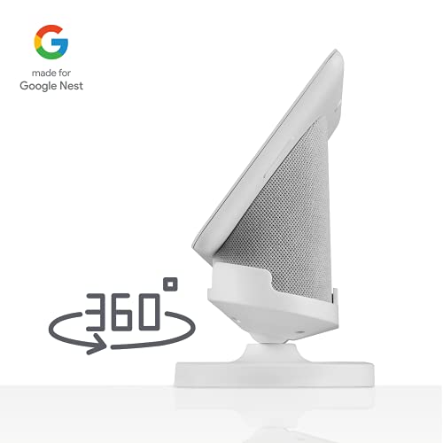 Wasserstein Adjustable Stand for Google Nest Hub (2nd Gen) - Made for Google (Chalk)