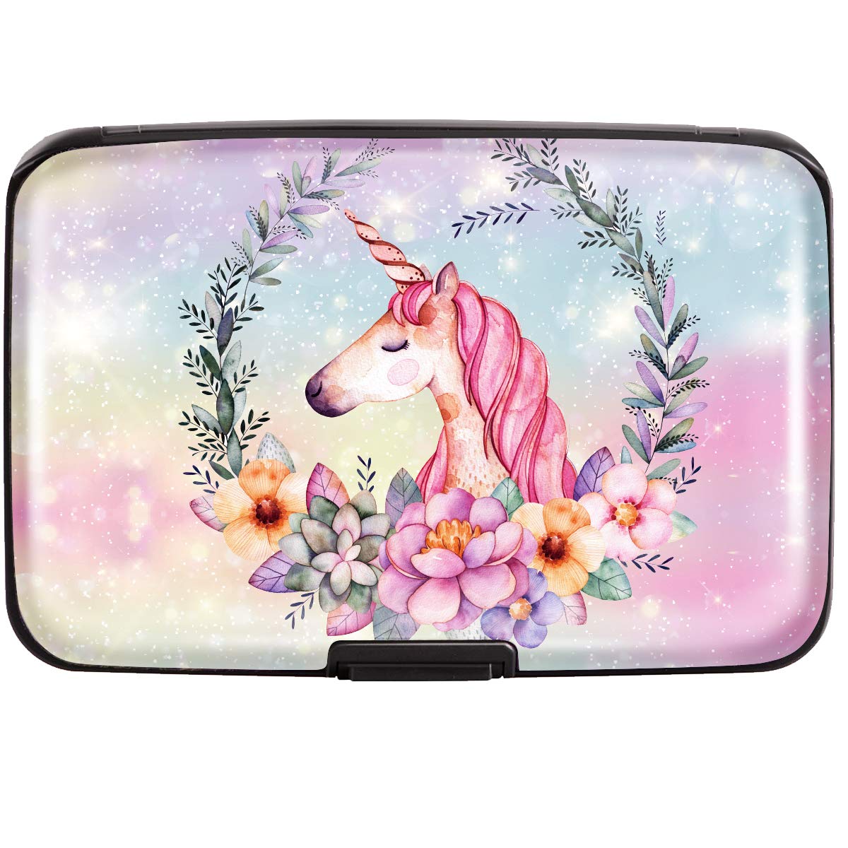 Coco Rossi Mini Credit Card Holder for Women,RFID Blocking Slim Hard Card Case ID Case Travel Wallet