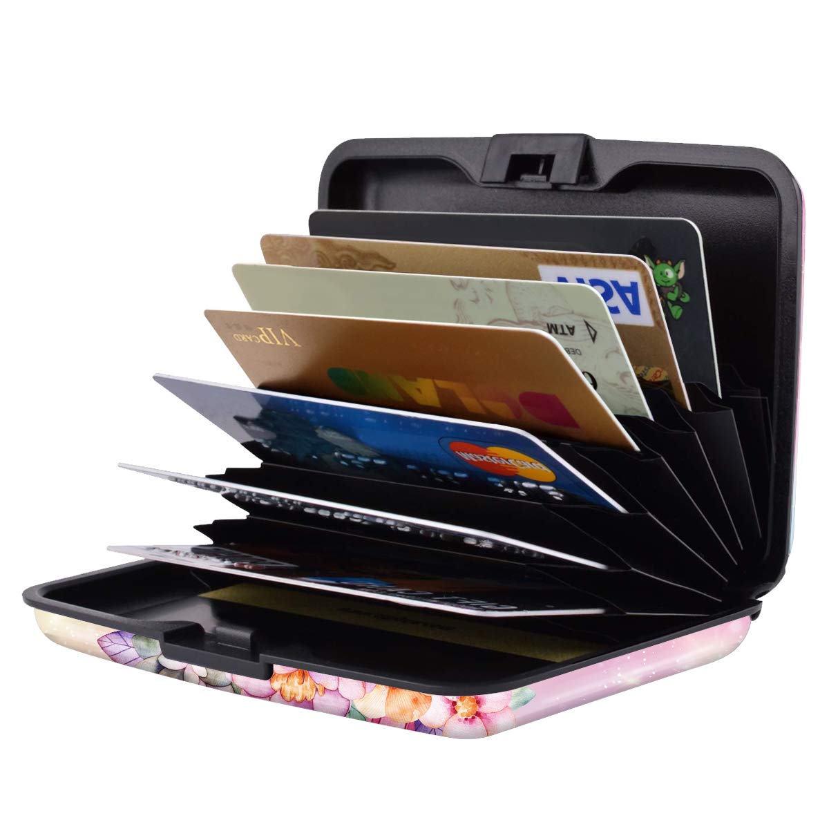 Coco Rossi Mini Credit Card Holder for Women,RFID Blocking Slim Hard Card Case ID Case Travel Wallet