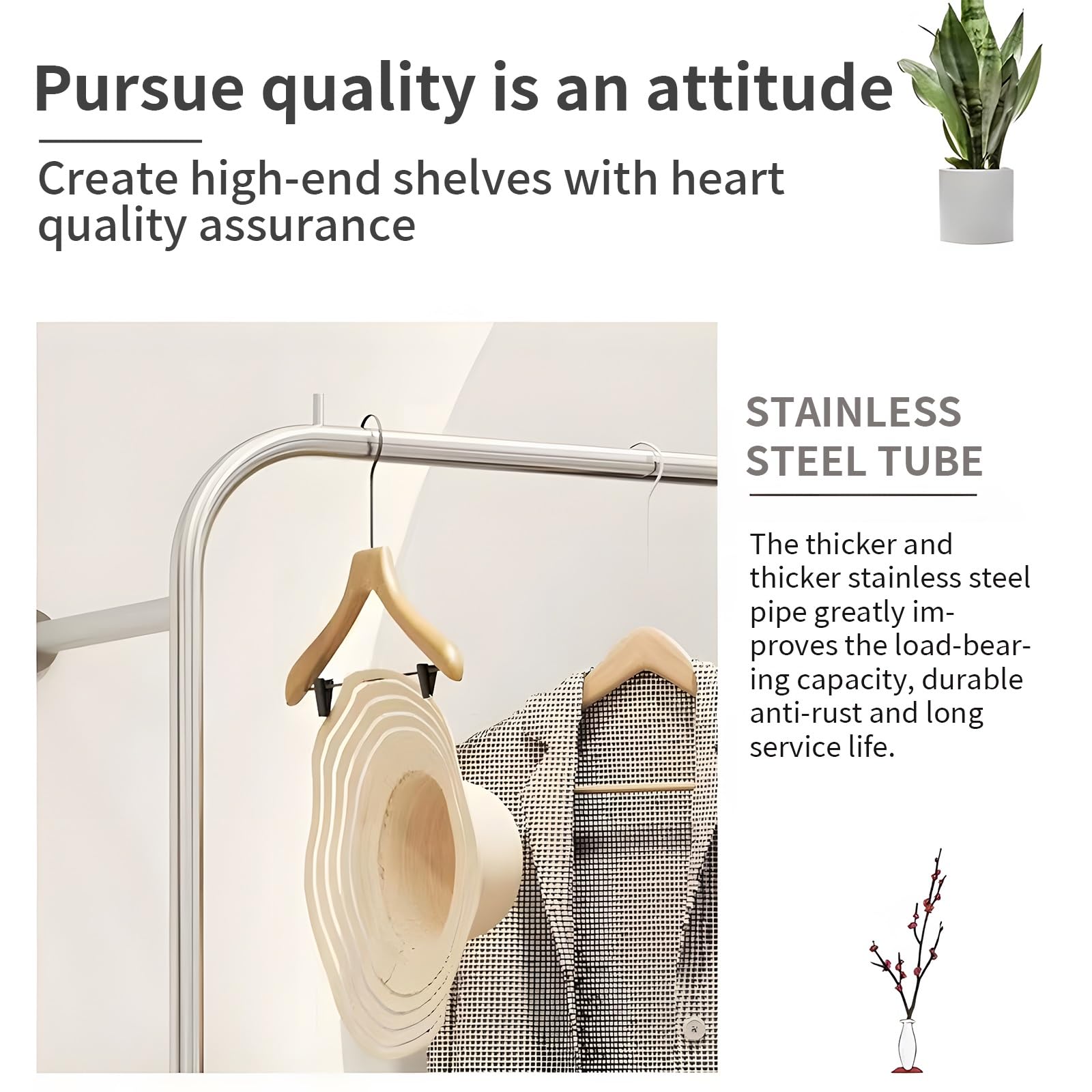 Wall Mount Clothes Rack,Heavy Duty Pipe Clothes Rail Garment Rack With Shelves For Hanging Clothes,Commercial Wedding Dress Display Shelf Clothes Display Rack For Clothing Store ( Size : 300*170cm )