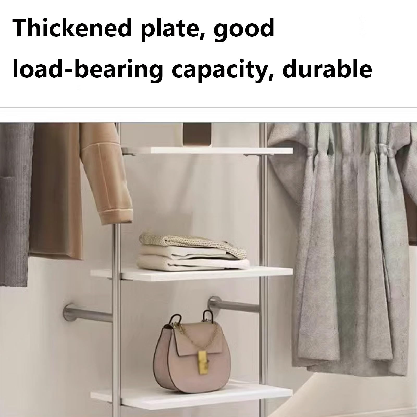 Wall Mount Clothes Rack,Heavy Duty Pipe Clothes Rail Garment Rack With Shelves For Hanging Clothes,Commercial Wedding Dress Display Shelf Clothes Display Rack For Clothing Store ( Size : 300*170cm )