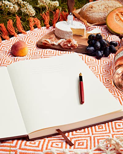 BEECHMORE BOOKS Ruled Notebook - British A4 Journal XL 8.5" x 11.5" Hardcover Vegan Leather, Thick 120gsm Cream Lined Paper | Gift Box | Chestnut Brown