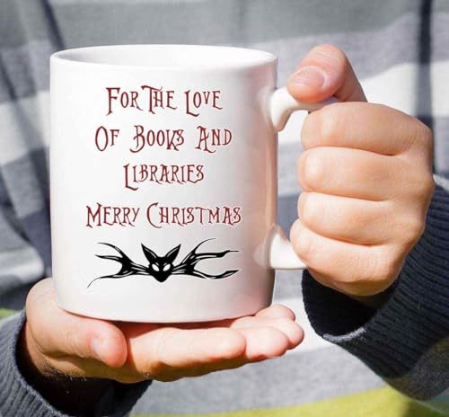 Unique Librarian Gift, Ideal Christmas Present for Book Lovers - Library Tree Sweat on 11 Oz White Ceramic Coffee Mug