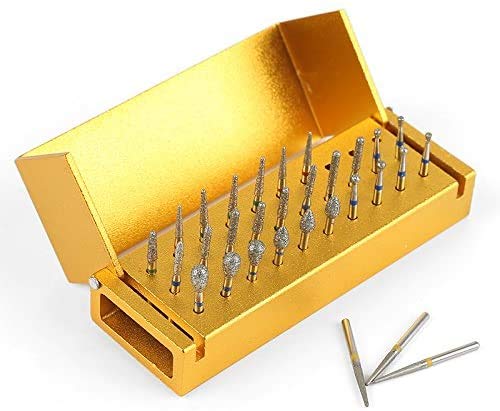 High Speed Diamond Bur Set with Aluminium Alloy Shelf