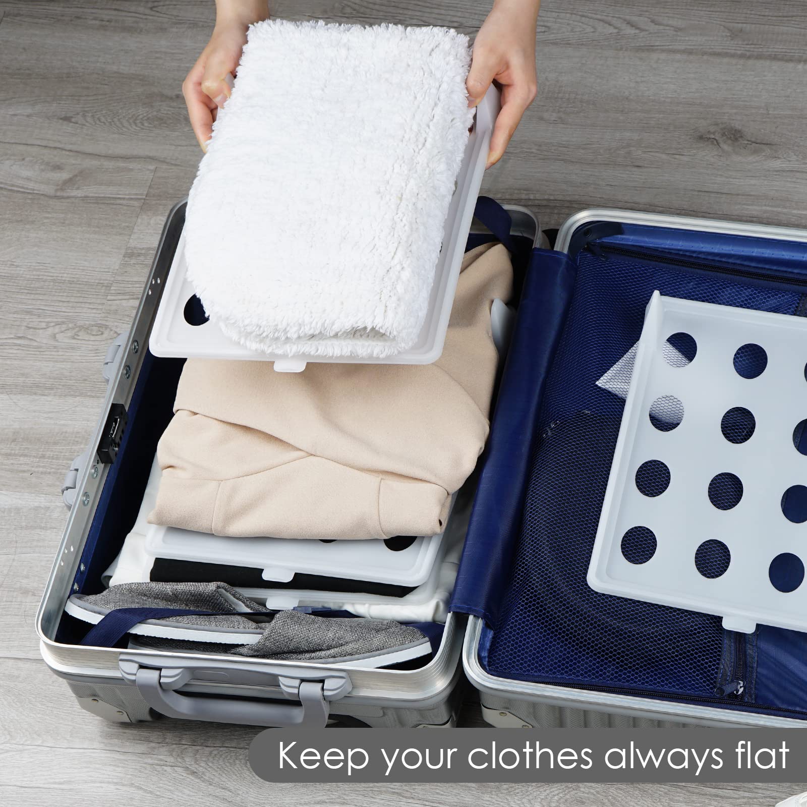 Adorila 10 Pack T Shirt Organizer Closet Organizer Clothing Trays, Folding Clothes Board Stackable, Shirt Receipt Board Organizer