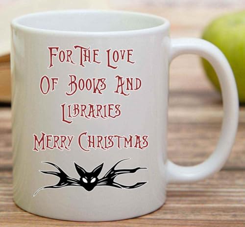 Unique Librarian Gift, Ideal Christmas Present for Book Lovers - Library Tree Sweat on 11 Oz White Ceramic Coffee Mug