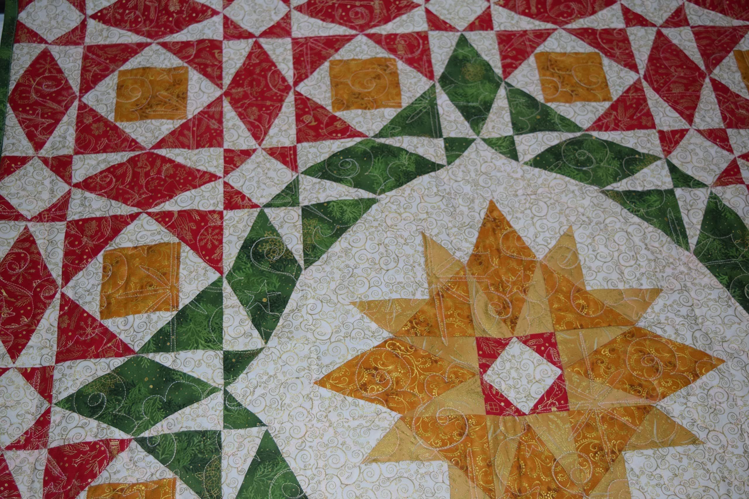 Full Line Stencil - Christmas Star - Edge to Edge Stencil, Continuous Line Template for Free Motion Quilting, Long-Arm Quilting (60041)