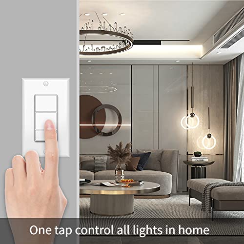 Z-Wave Plus Remote Switch, Scene Wall Switch Controller, 4 Z-Wave Button, Work with Z Wave Hubs(MR40Z)