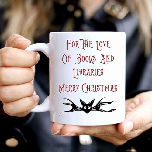 Unique Librarian Gift, Ideal Christmas Present for Book Lovers - Library Tree Sweat on 11 Oz White Ceramic Coffee Mug