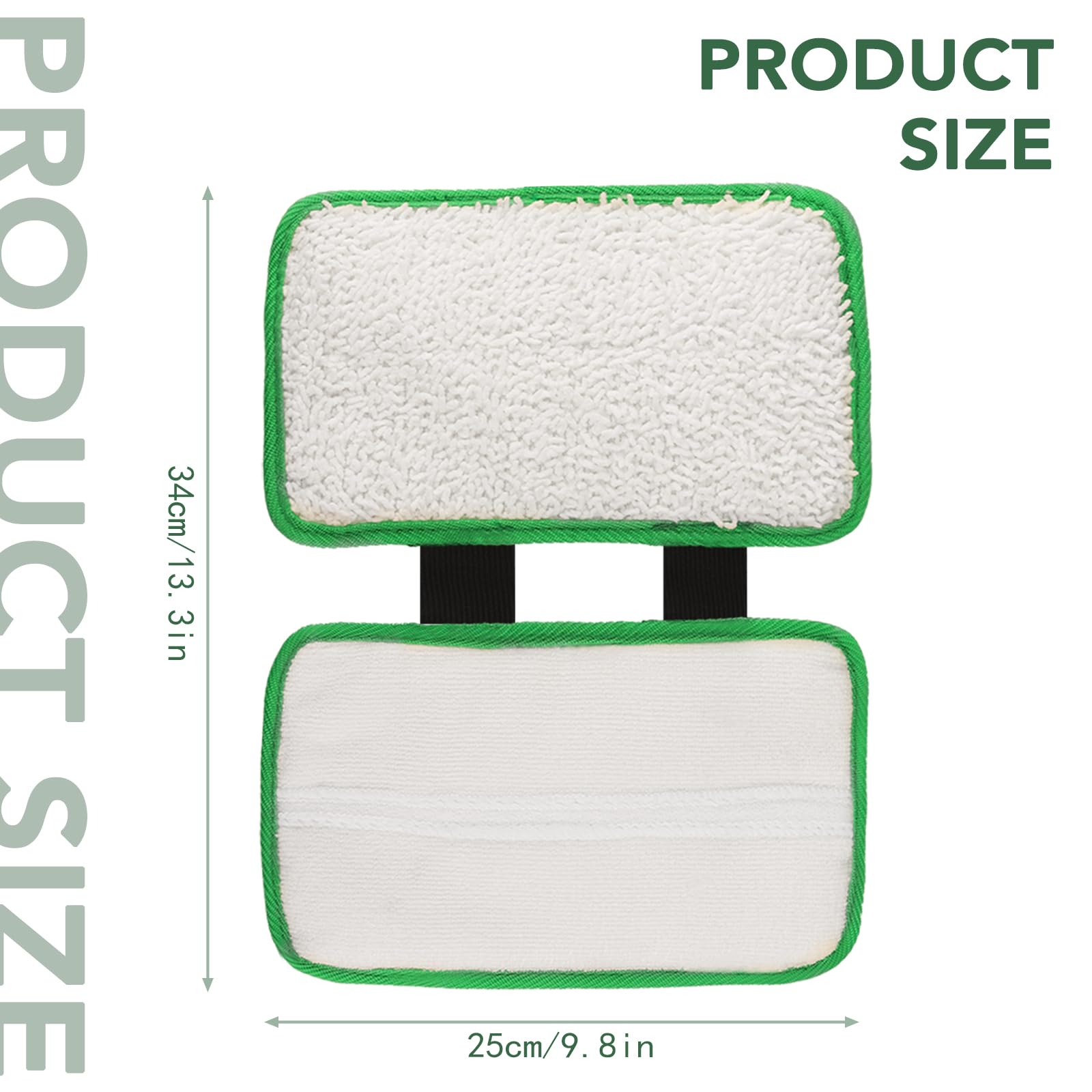 Mop Pads Replacement Compatible with Shark Sonic Duo Hardwood Floor Cleaner - Reusable and Washable Mop Cloth Refill (2 Pack)