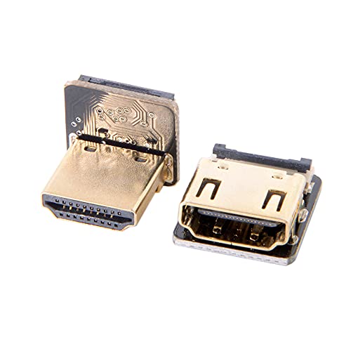 NFHK CYFPV Up Angled 90 Degree HDMI Male to Female FPC Flat Cable for HDTV Multicopter Aerial Photography