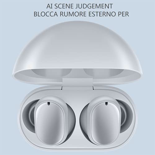 Xiaomi Redmi Buds 3 Pro in-Ear Wireless Earbuds, 35dB Active Noise Cancellation + Ambient Sound, 28 Hr Battery Life, Triple Mics for Voice Clarity, USB Type-C or Wireless Charging, Glacial Gray