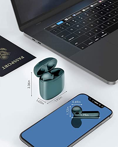 BEBEN True Wireless Earbuds, Waterproof Bluetooth Earbuds, 35Hrs Cyclic Playtime Headphones with Charging Case and mic for iPhone Android, in-Ear Stereo Earphones Headset for Sport Dark Green
