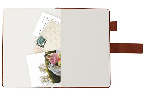 Lined Journal Notebook for Men & Women - 192 Numbered Pages 100gsm Thick Paper Vegan Leather Hardcover Writing journals - A5 Ruled Personal Diary for Work School - Moon and Stars (Blue)