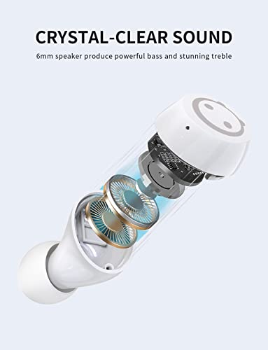Togetface Wireless Earbuds for Kids,with Cute Panda Comfort&Lightweight Design Noise Cancellation Earphone for Girl Women Sport Bluetooth 5.0 in Ear Headphone with Mini Portable Charging Case