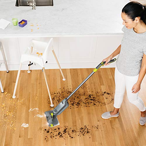 Shark VM252P10 VACMOP Pro Cordless Hard Floor Vacuum Mop with LED Headlights, 12 Disposable Pads & 12 oz. Cleaning Solution, Charcoal Gray