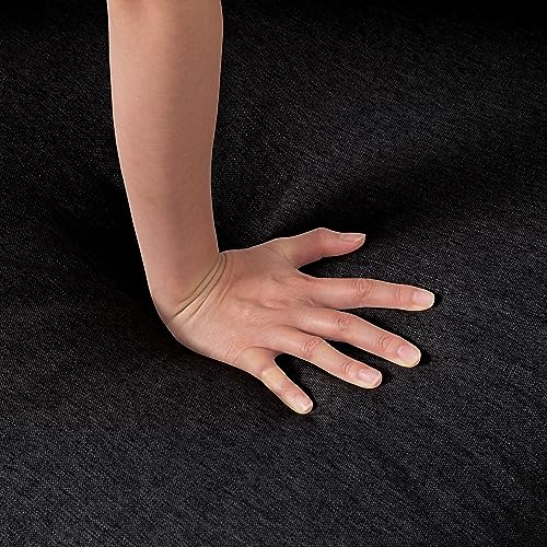 MMTGO U Shape Chenille Modular Sectional Sofa, w/Ottoman, 2 Cup Holders, USB Port, Pillows and Removable Back Cushions, 9 Pieces Upholstered Couch, for Living Room, 79, Black