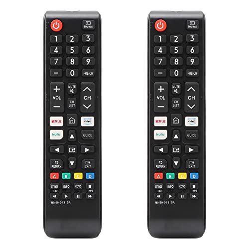 ăPack of 2ă Universal Newest Remote Control for All Samsung TV, 2 Packs BN59-01315A Universal Remote Control for All Samsung LCD LED HDTV 3D Smart TVs, with Netflix/Hulu/Prime Video Buttons