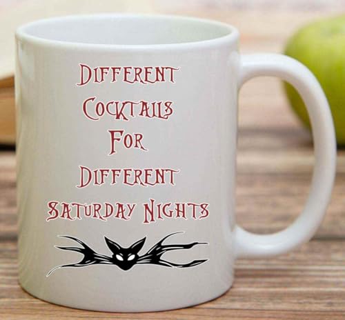 Cocktail Lovers Gift for Birthdays & Christmas, Great for Holy Saturday Nights - Navy Multicolor Unisex Sweat, 11 Oz White Ceramic Coffee Mug