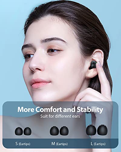 KOVON Wireless Earbuds Upgraded 5.3 Headphones with LED Power Display Charging Case IPX7 Waterproof Ear Buds in-Ear Earphones with Microphones for Android Gaming PC Computer Laptop TV Sport Music