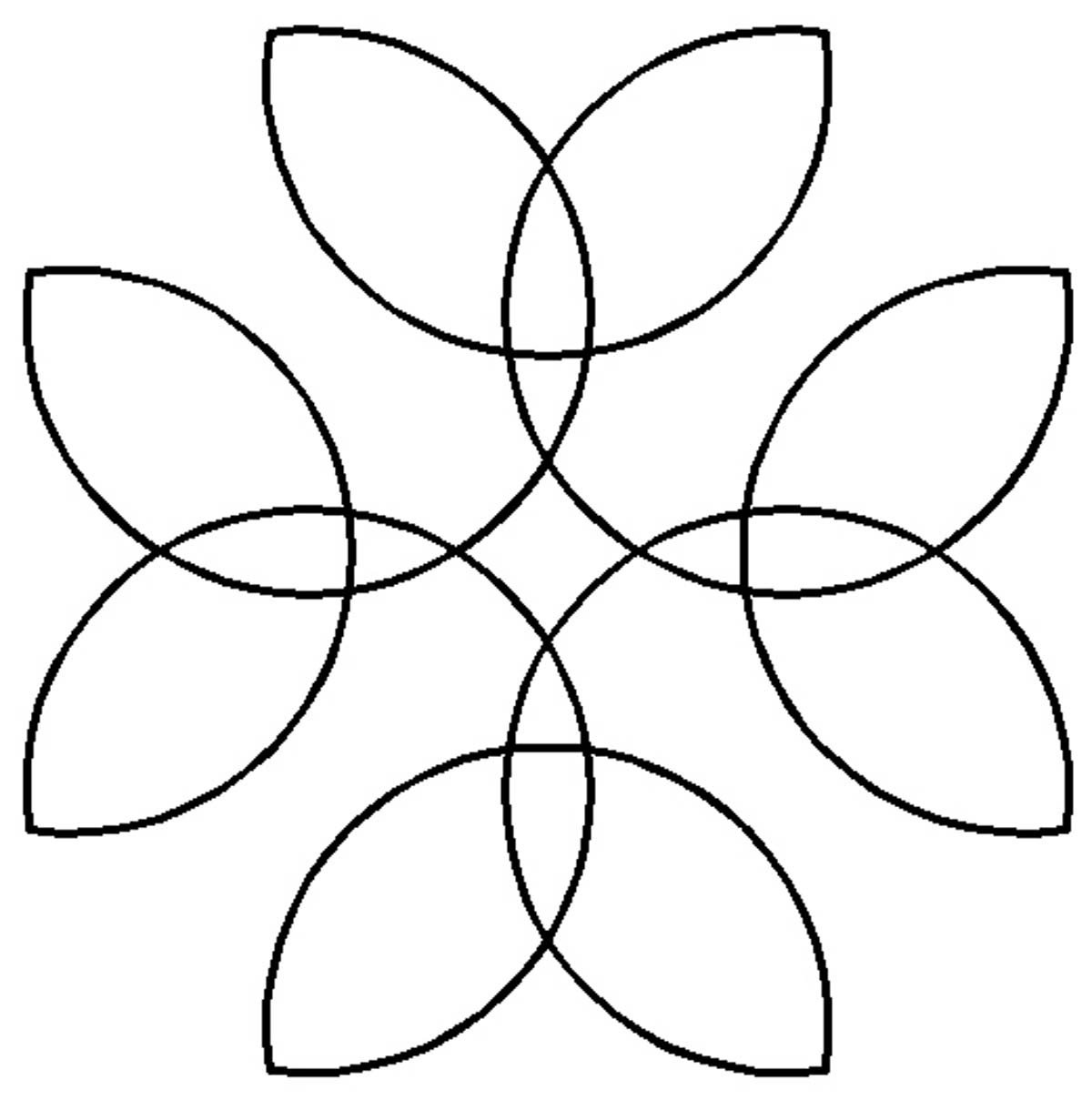 Quilting Creations Laurel Block Quilt Stencil, 5"